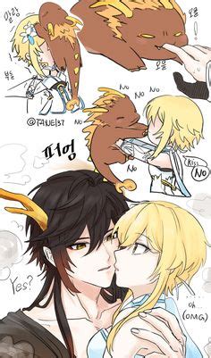 Genshin Impact Zhongli X Lumine Ideas Impact Albedo Fan Art