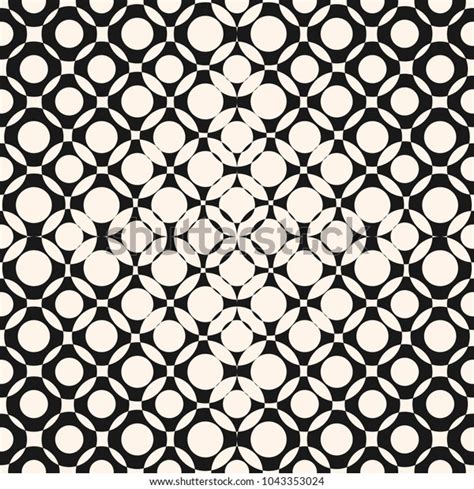 Vector Geometric Halftone Seamless Pattern Circles Stock Vector