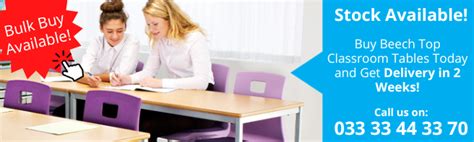 Primary School Rectangular Classroom Table Non Stacking