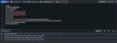apply fine grained access and transformation on the super data type in