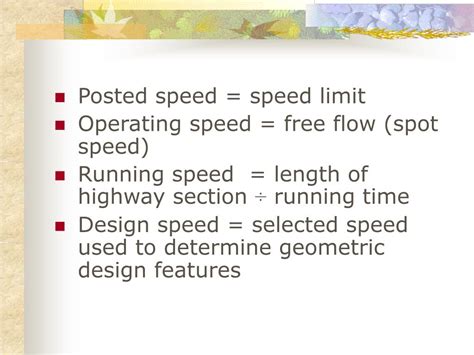 PPT Design Speed And Design Traffic Concepts PowerPoint Presentation ID