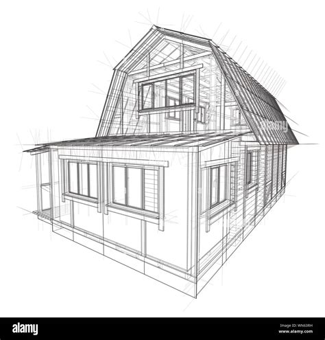 House Sketch Vector Rendering Of 3d Stock Vector Image And Art Alamy