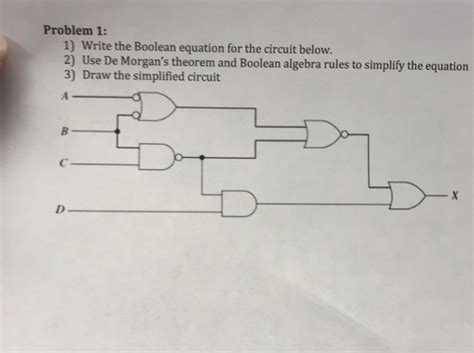 Solved Problem 1 1 Write The Boolean Equation For The Chegg Com