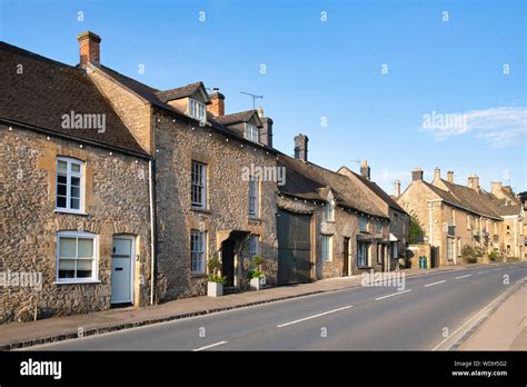 Cotswold Stone Cottages In The Early Morning Light Sheep Street Stow