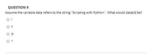 solved question 9 assume the variable data refers to the