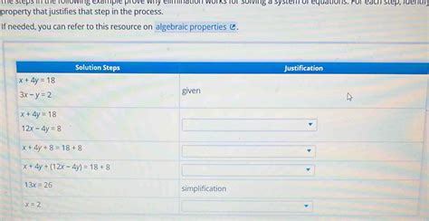 Solved The Steps In The Following Example Prove Why Elimination Works