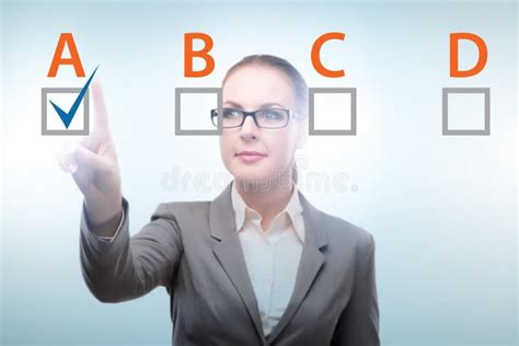 Multiple Choice Test Question Concept With Business People Stock Image
