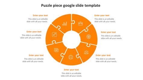Puzzle Piece Google Slide Template With Seven Node