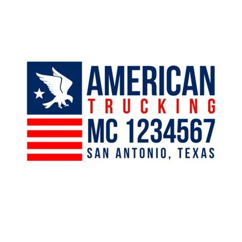 American Inspired Usdot Templates Truck Door Decals