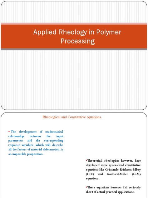 An Overview Of Empirical Rheological Models For Polymer Melts And Solutions With A Focus On