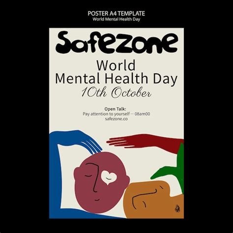 World Mental Health Day Poster Template Free Psd