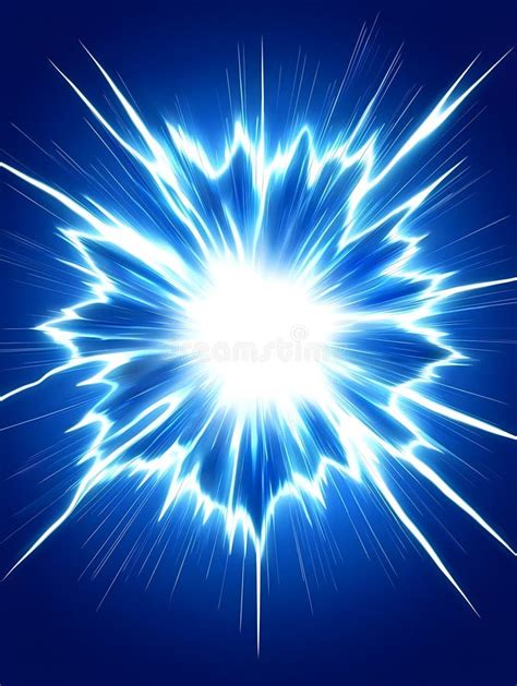 Bright Blue Explosion Effect On A Dark Background Stock Image Image