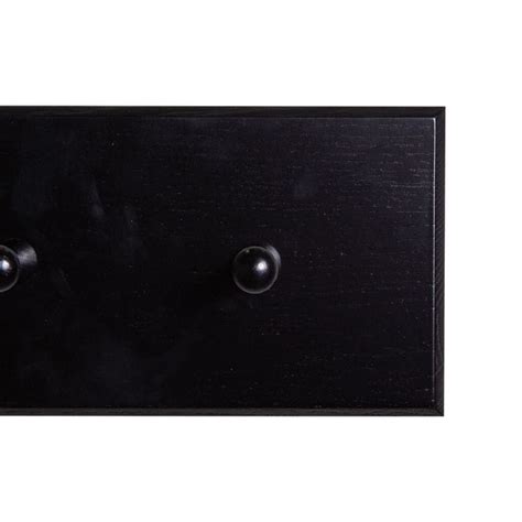 Willow Wooden Coat Hook Set Of 6 Hooks Black Laura James Ireland