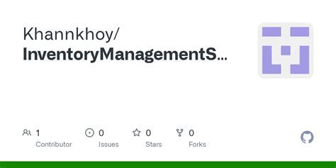 GitHub Khannkhoy InventoryManagementSystem