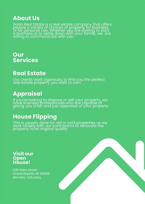 Open House Handout Template In Illustrator Word Psd Download