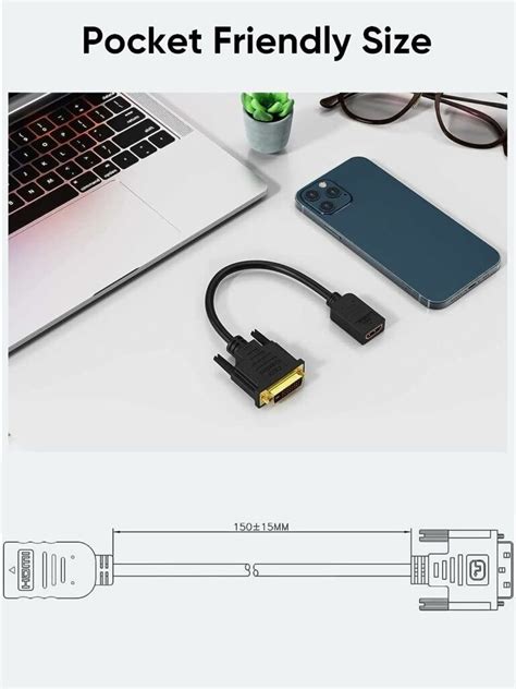 HDMI Female To DVI D Male 24 1 Converter Cable Toko Lk