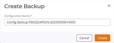Backing Up Configuration