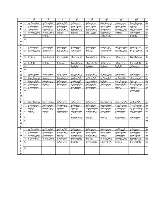 მე 10 მეორე კლასის გაკვეთილების ცხრილი 2021 2022 2 Pdf