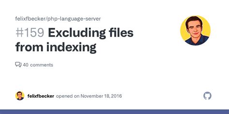 excluding files from indexing · issue 159 · felixfbecker php language