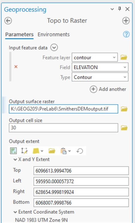 GEOG Lab Relief DEMs UNBC GIS Lab