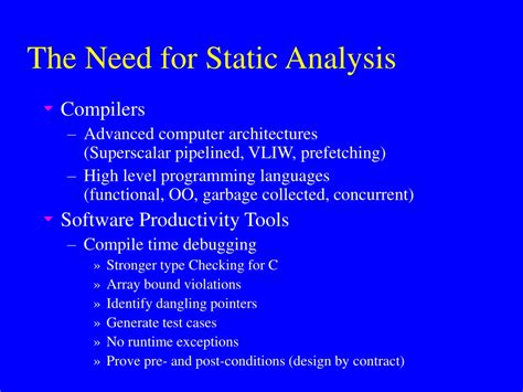 Ppt An Overview On Static Program Analysis Powerpoint Presentation