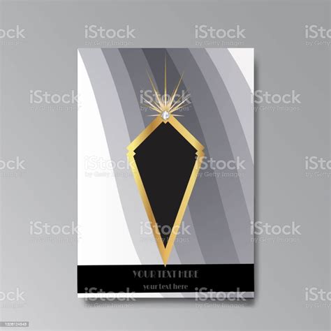 아르 데코 템플릿 골든 블랙 A4 페이지 메뉴 카드 현대 초대 달 별과 아르 데코의 도시 조명 0명에 대한 스톡 벡터 아트 및 기타 이미지 Istock