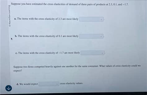 solved suppose you have estimated the cross elasticities of