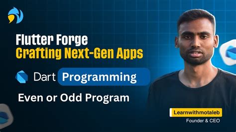 Dart Programming Bangla Tutorial Even And Odd Programabdul Motaleblearn With Motaleb Youtube