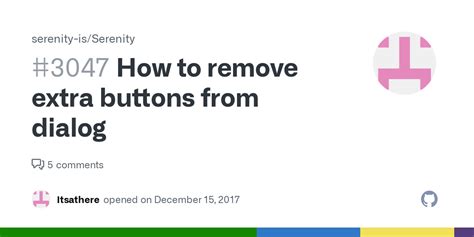 How To Remove Extra Buttons From Dialog · Issue 3047 · Serenity Isserenity · Github