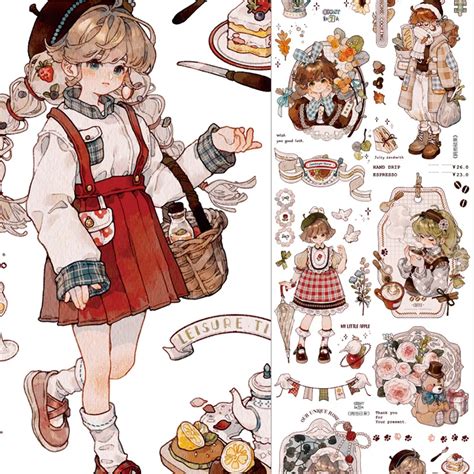 5 метров в рулоне всесезонный милый журнал для девочек Васи лента и бумажная наклейка для