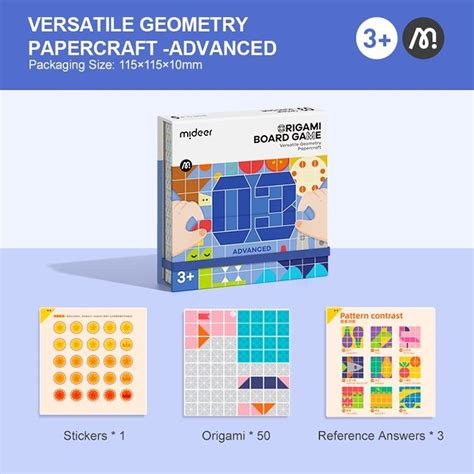 Mideer Geometry Logic Variety Origami Book High End Eslite Shopee Malaysia