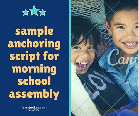 Sample Anchoring Script For PTA Parents Teachers Meeting Learnhatkey Com