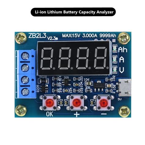 ZB2L3 Li Ion Lithium Battery Capacity Tester Resistance Lead Acid Battery Capacity Meter