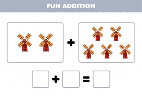 Образовательная игра для детей веселое дополнение подсчитывая милые мультяшные картинки с