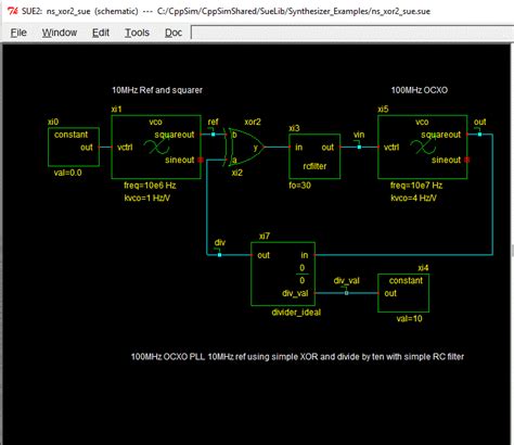 CppSim Modelling Of MHz OCXO PLL G DBN