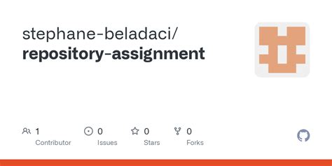 Github Stephane Beladacirepository Assignment