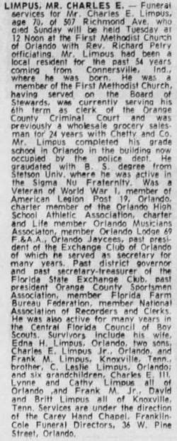 Charles Everette Limpus 1897 1968 Find A Grave Memorial