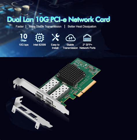 10gb Dual Lan Sfp Pci E Network Card Intel 82599 X520 Da2 Controller 10gbps Ethernet Adapter