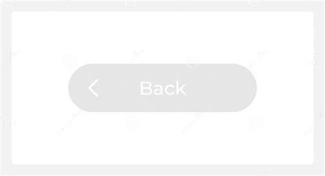 Inactive Back Button Ui Element Template Stock Vector Illustration Of
