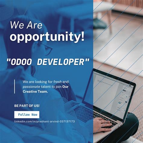 Prashant Arvind On Linkedin Vacancies Remotejob Odoodevelopers Crmintegration