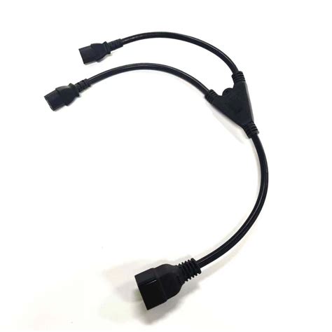 2FT IEC320 C20 To Dual C13 Power Cord Y Splitter Power Extension Cord China C20 To C13 Y Power