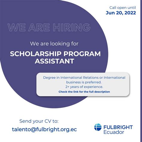 Fulbright Ecuador On Linkedin Joinus Wearehiring