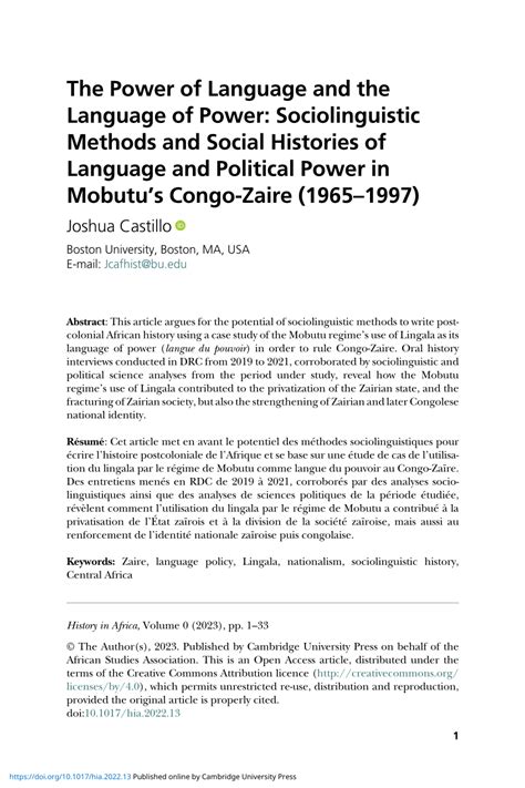 Pdf The Power Of Language And The Language Of Power Sociolinguistic Methods And Social