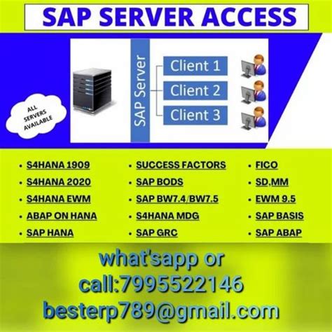 Sap Remote Server Access All Latest Modules Available At ₹ 1000 Month