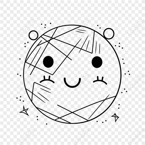 별 윤곽 스케치 그림이 있는 미소와 행성 모양의 이미지 벡터머리인간의 몸 Png 일러스트 무료 다운로드 Lovepik
