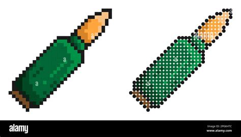 Pixel Icon Automatic Weapon Bullet Soldier Weapon Simple Retro Game