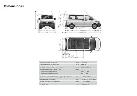 Descubre Las Medidas De La Volkswagen California T6