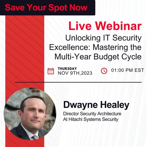 Webinar Unlocking It Security Excellence Hitachi Systems Security