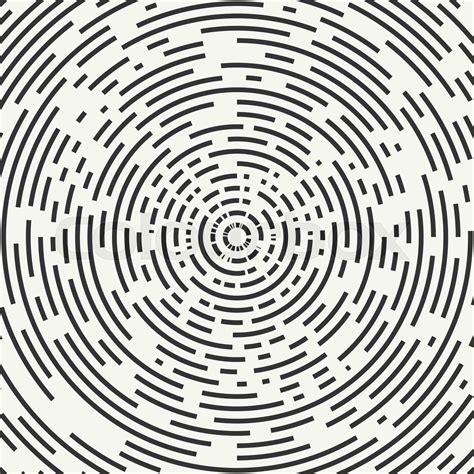Abstract Segmented Geometric Circle Shape Radial Concentric Circles Rings Swirly Concentric
