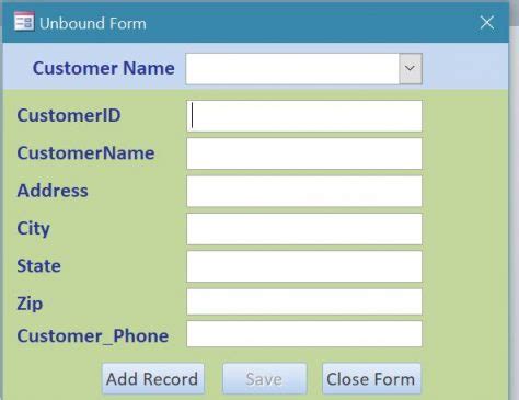 The Difference Of Bound And Unbound Form In Access IAccessWorld